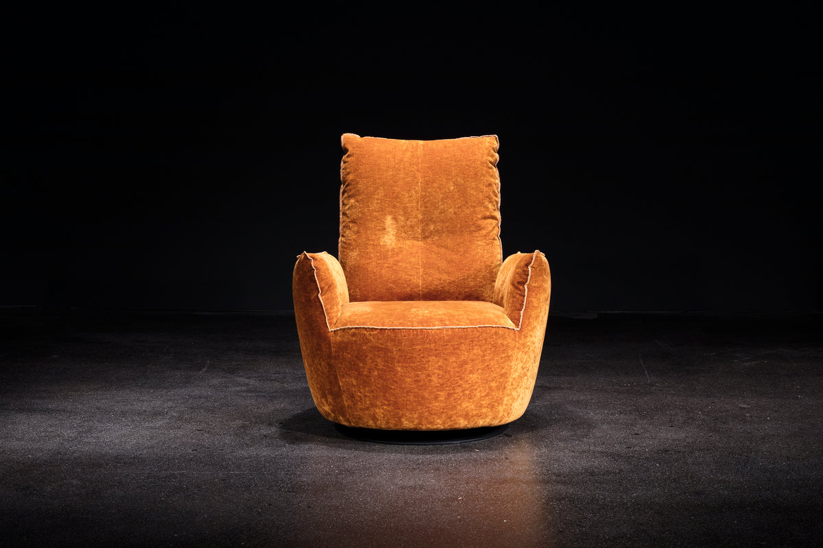 Drehsessel mit Schaukelfunktion, rund– Möbel Factory